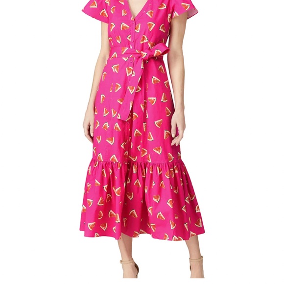 color me courtney | Dresses | Color Me Courtney Watermelon Midi Dress ...